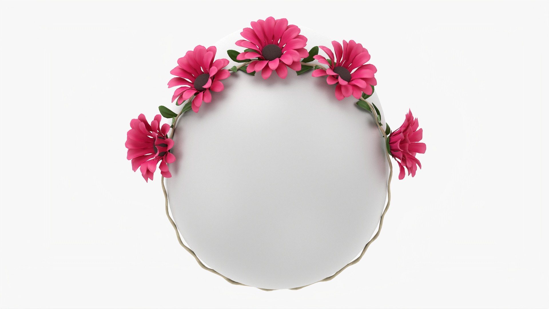 Female Flower Wreath 3D Model - TurboSquid 1770703