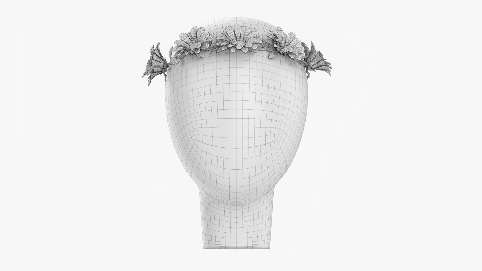 Female Flower Wreath 3D Model - TurboSquid 1770703