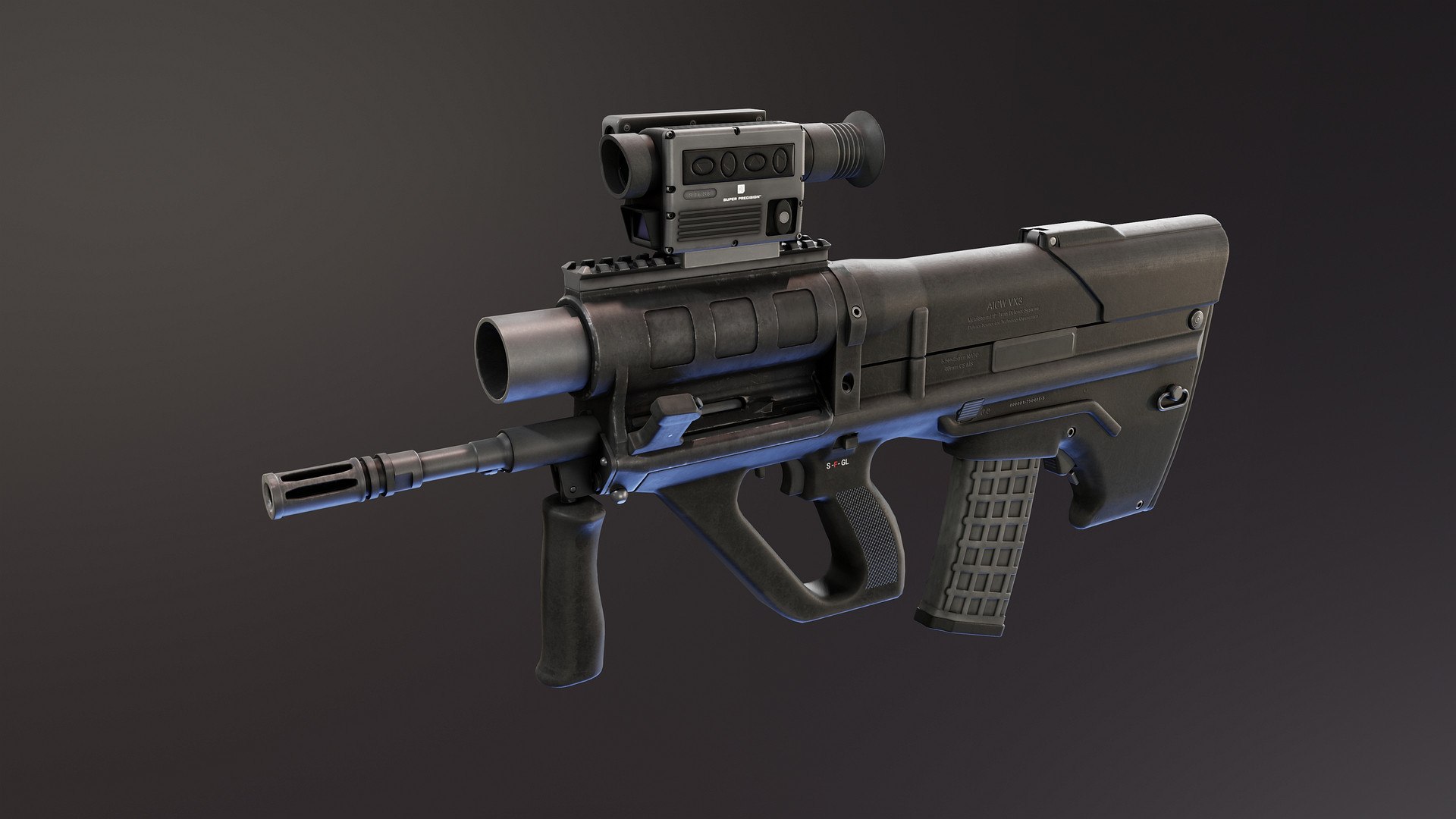 3D AICW VX3 Prototype Rifle Model - TurboSquid 2422418