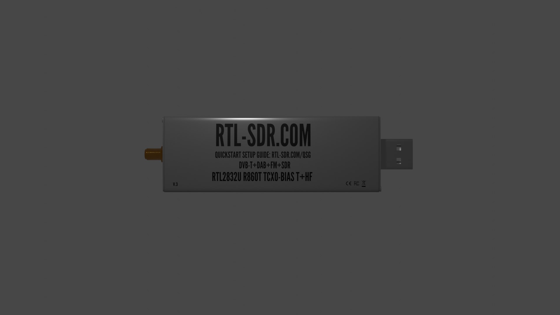 RTL-SDR V3 USB Dongle - Software Defined Radio - SDR 3D Model ...