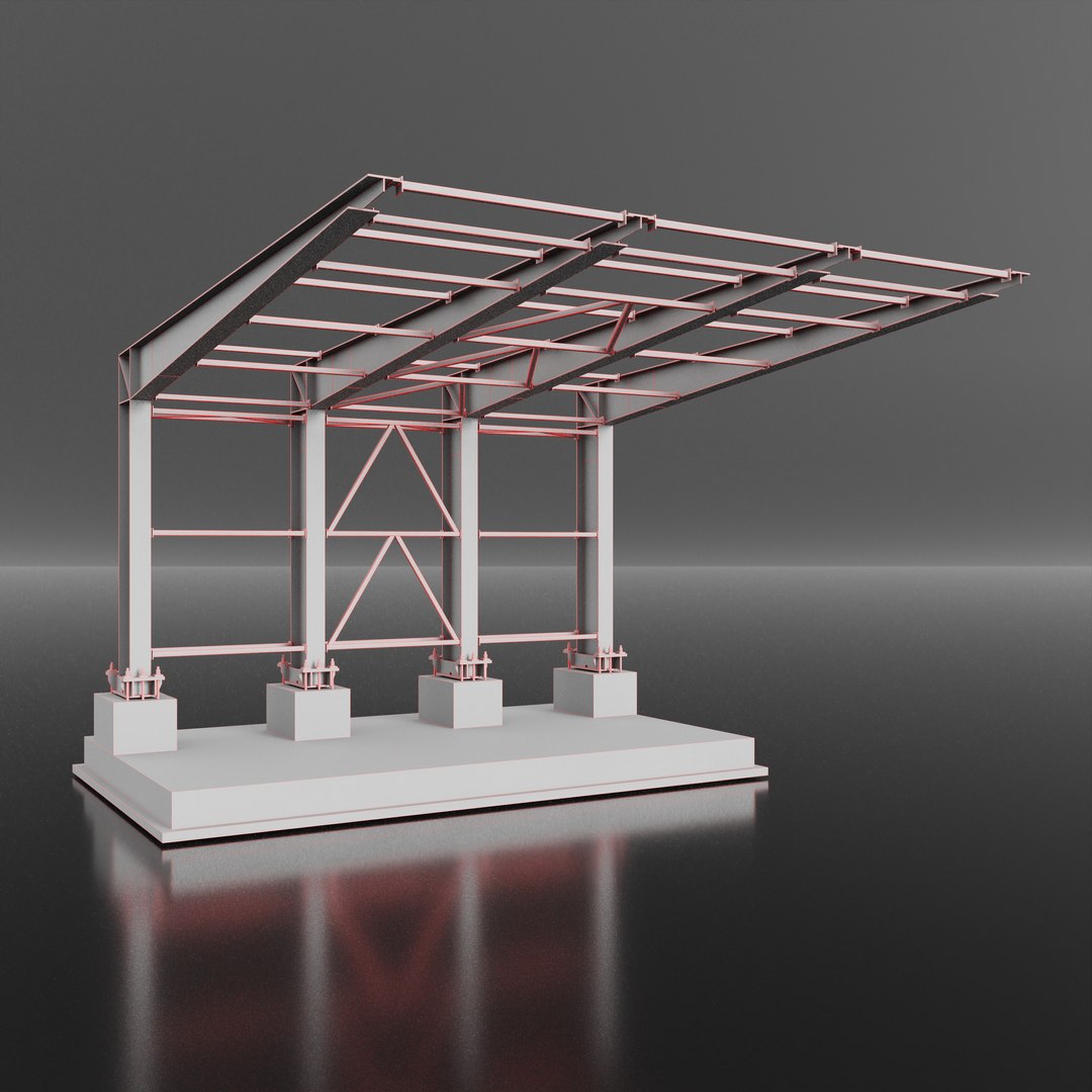 Metal Bus Stop Model - TurboSquid 2236425