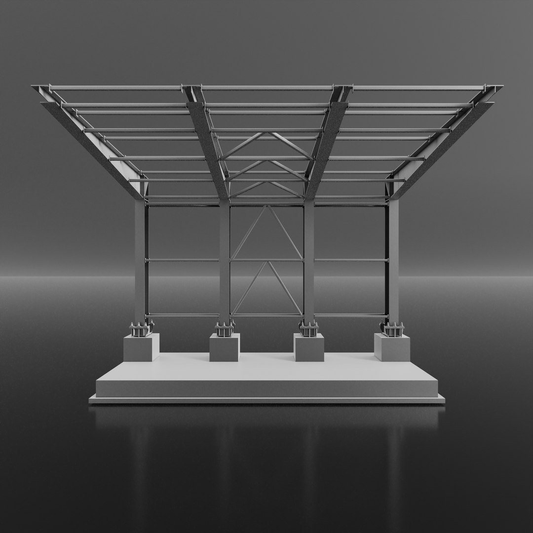 Metal Bus Stop Model - TurboSquid 2236425