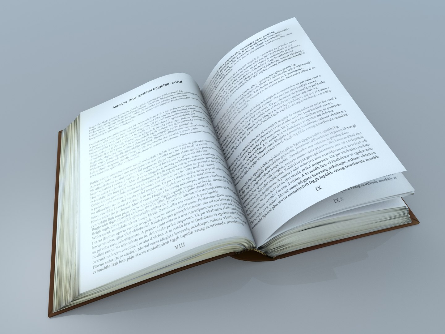 Described Open Book Model - TurboSquid 1382914