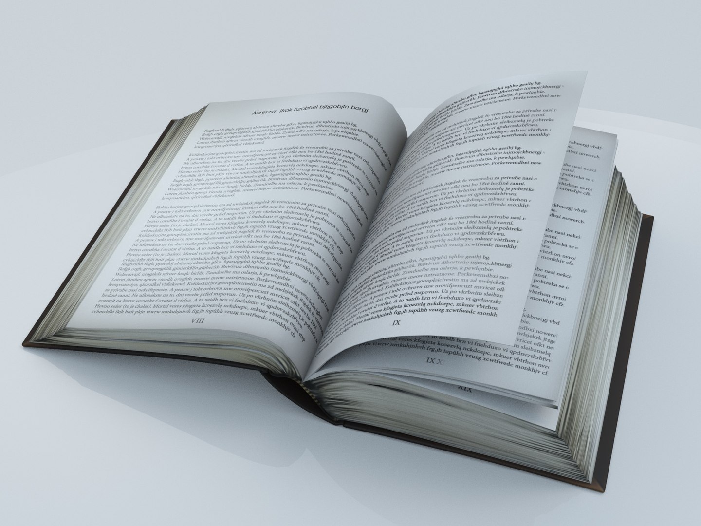 Described Open Book Model - TurboSquid 1382914