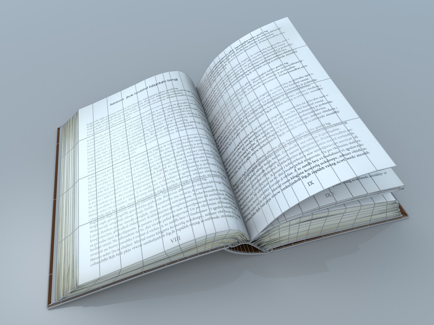 Described Open Book Model - TurboSquid 1382914