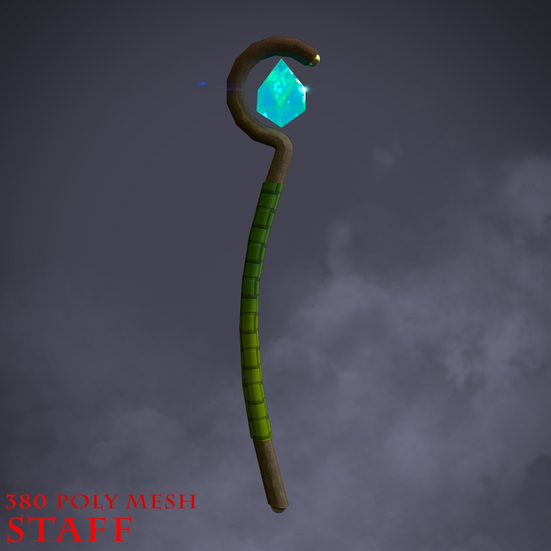 Game Ready Low Poly Fantasy Staff 3D - TurboSquid 1850765
