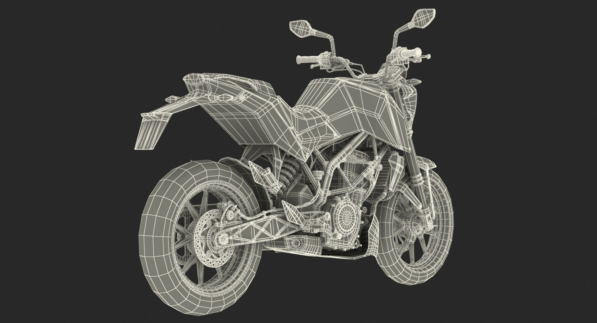 3d model motorcycle ktm duke 390