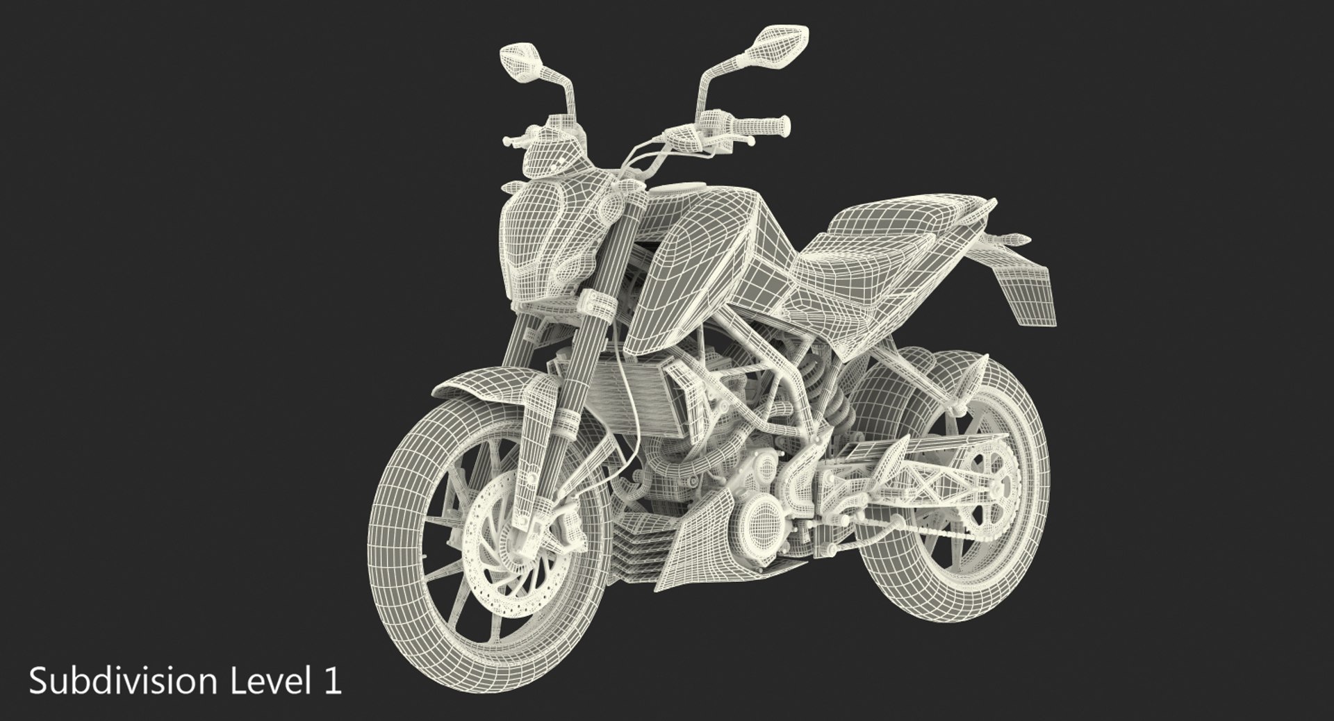 3d Model Motorcycle Ktm Duke 390