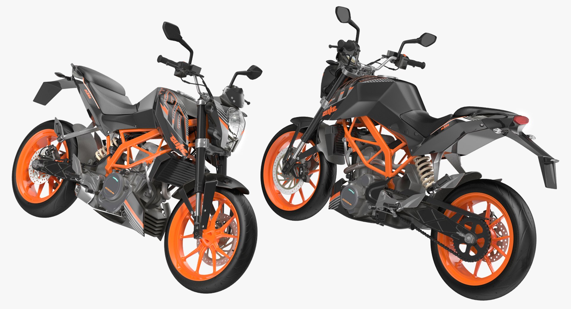3d Model Motorcycle Ktm Duke 390