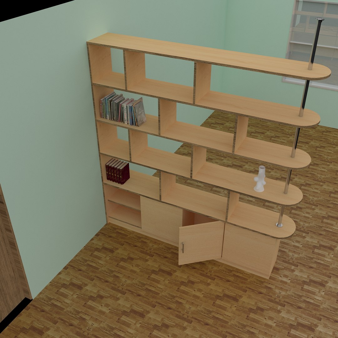 Bookshelf - Partition Model - TurboSquid 1317757