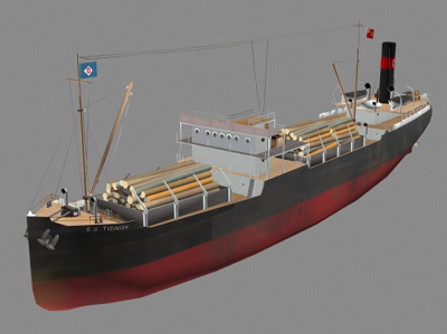 3d Tramp Cargo Model