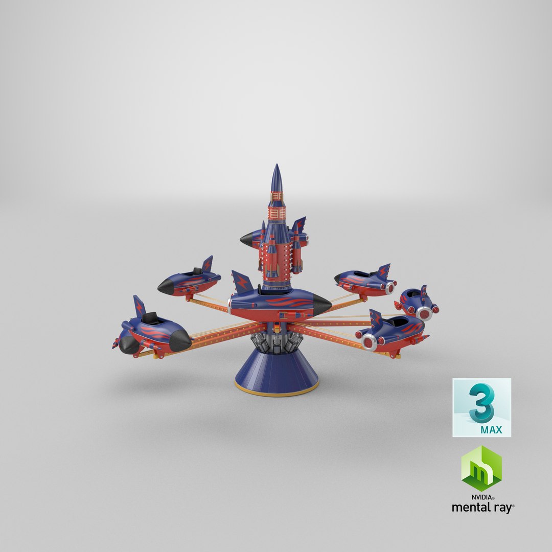 3D Model Real Rockets Carousel - TurboSquid 1464046