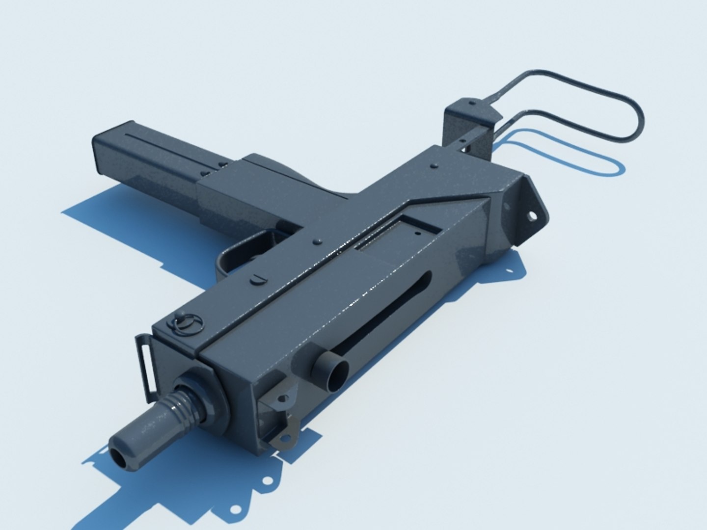 gun modeled 3ds