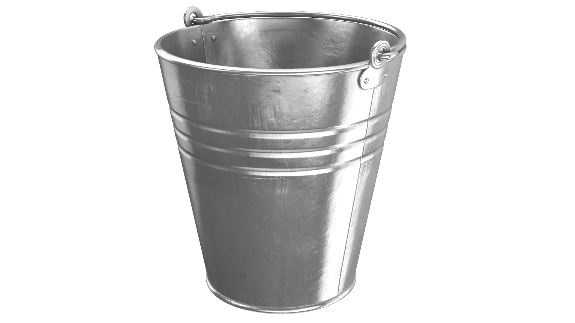 Real metal bucket 3D - TurboSquid 1622339