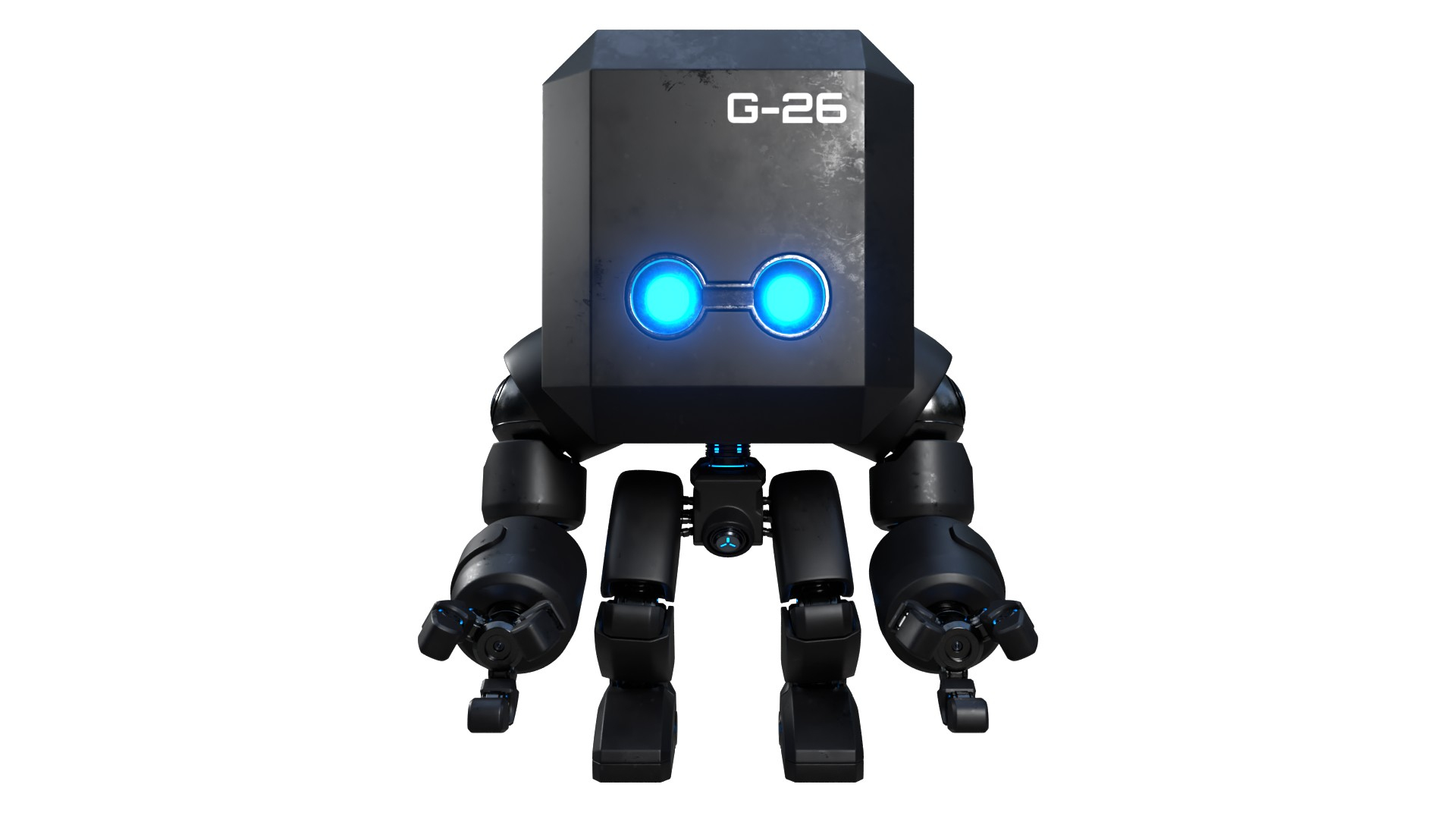 Cute Space Robot Rigged G-26 Matte Back 3D - TurboSquid 2159179