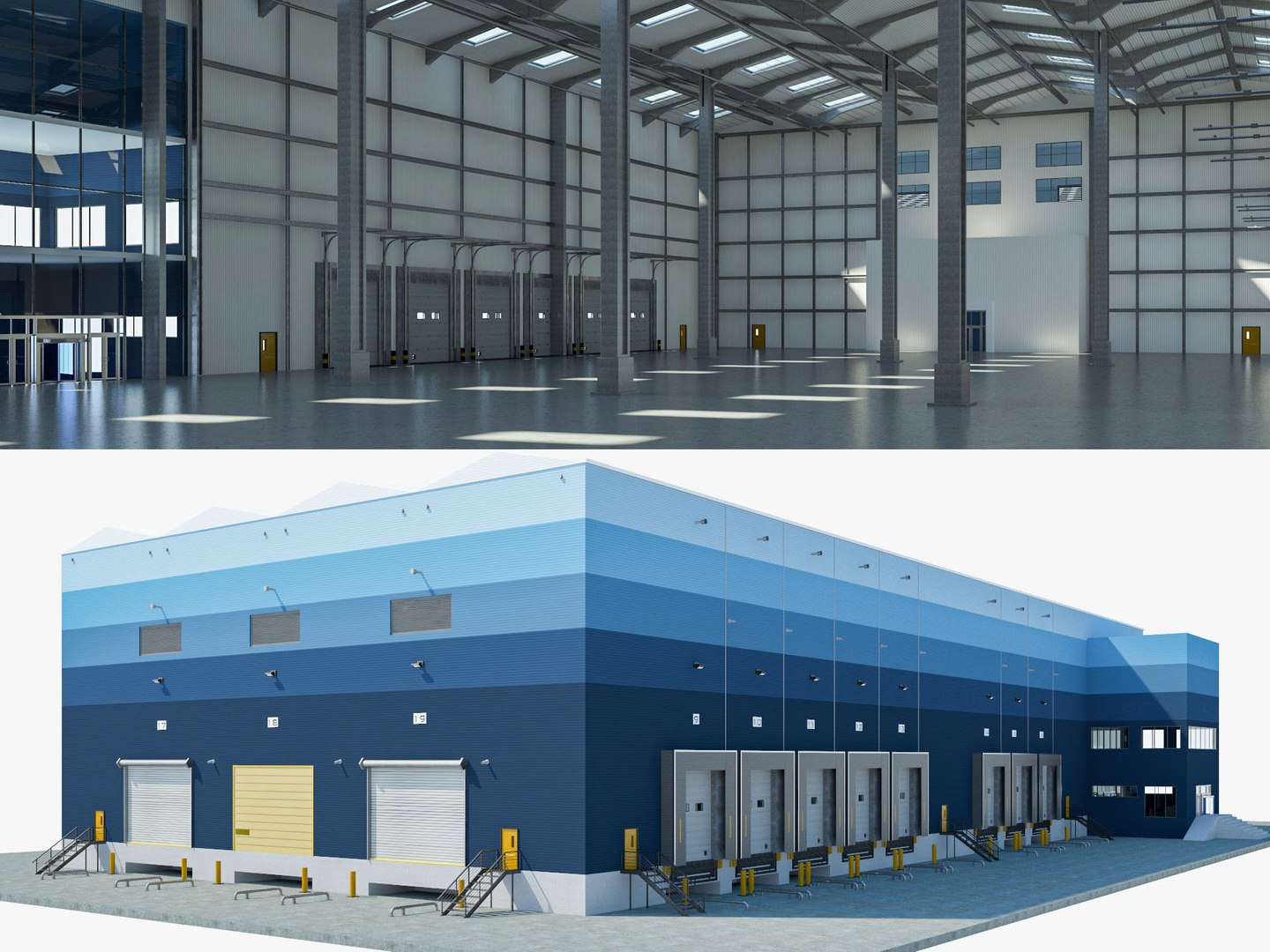 3D model Warehouse Logistic interior and exterior - TurboSquid 2065580