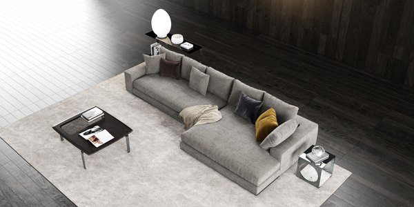 Minotti hamilton sofa 2 3D model - TurboSquid 1243062