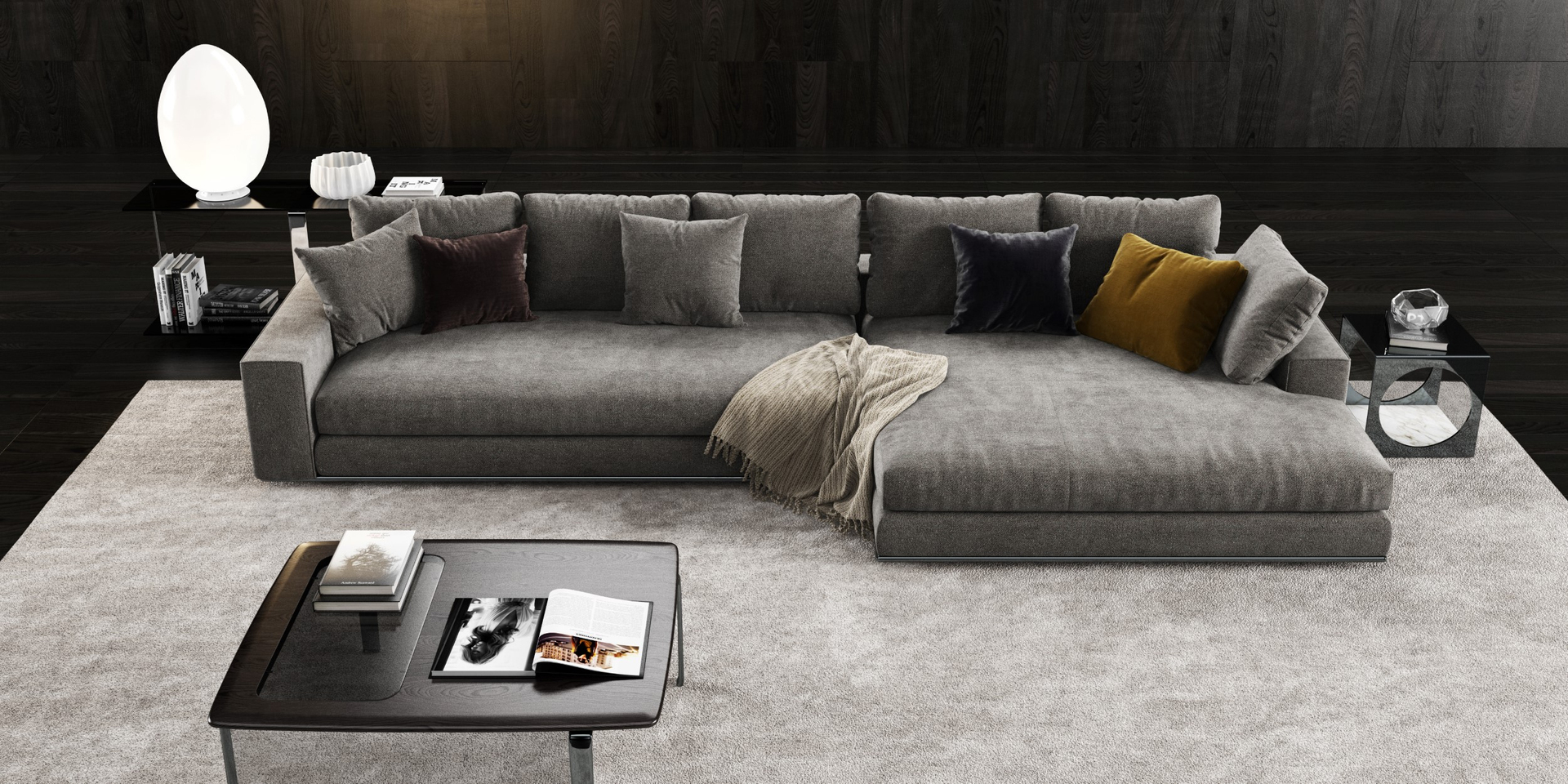 Minotti hamilton sofa 2 3D model - TurboSquid 1243062