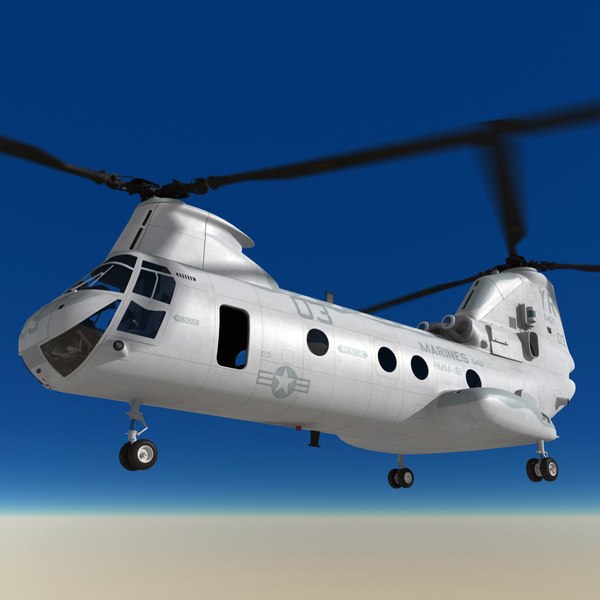 ch-46 sea knight 3d model