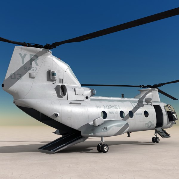 ch-46 sea knight 3d model