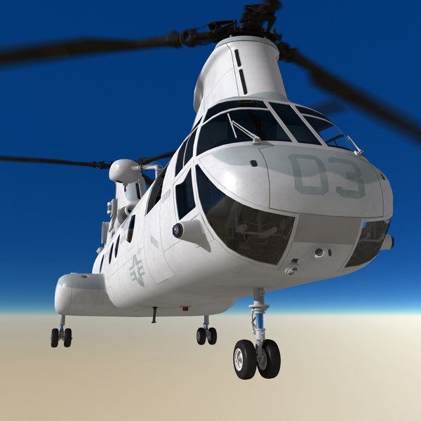 ch-46 sea knight 3d model