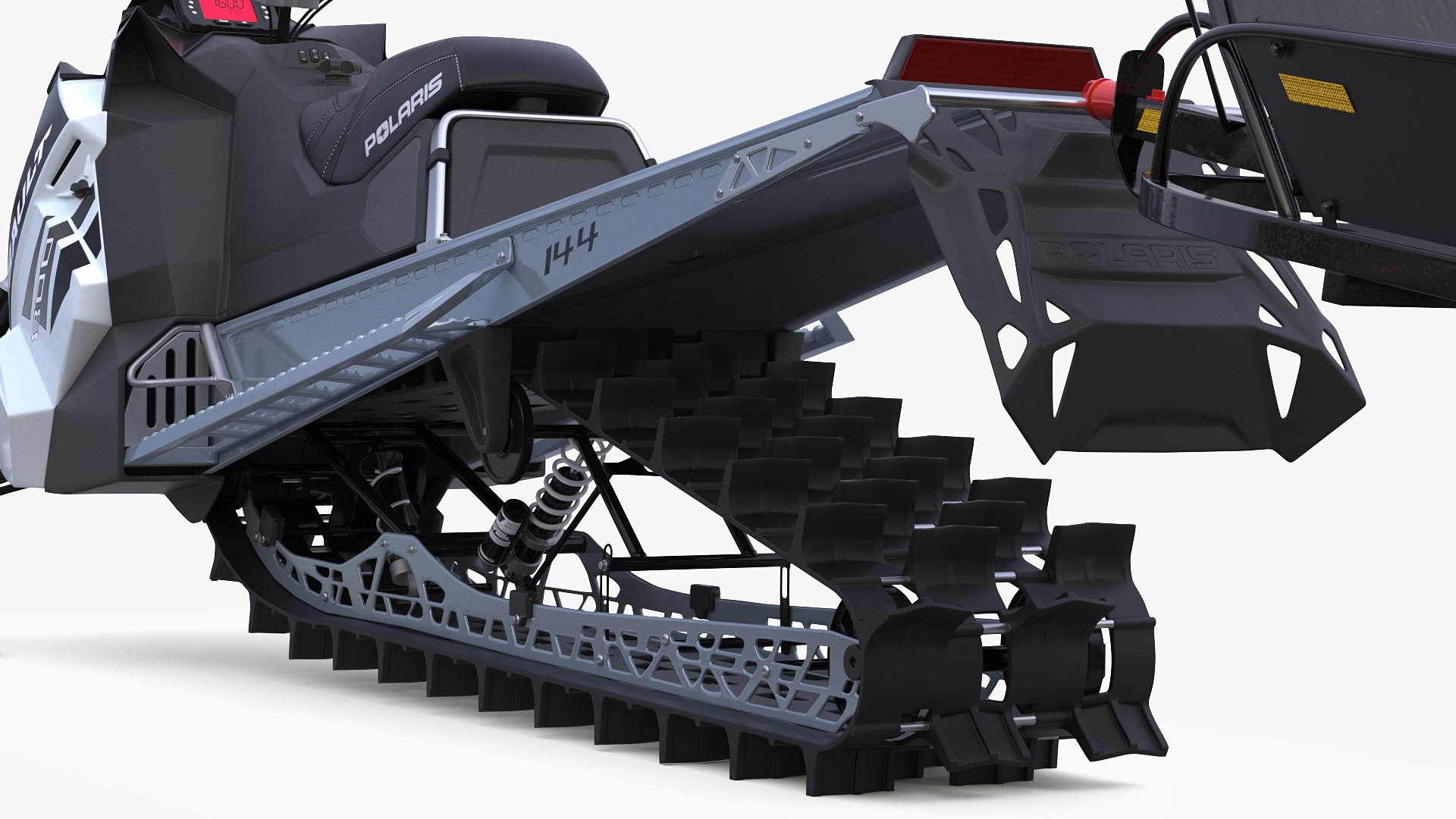 3D Polaris Snowmobile With Sled Model - TurboSquid 2273192