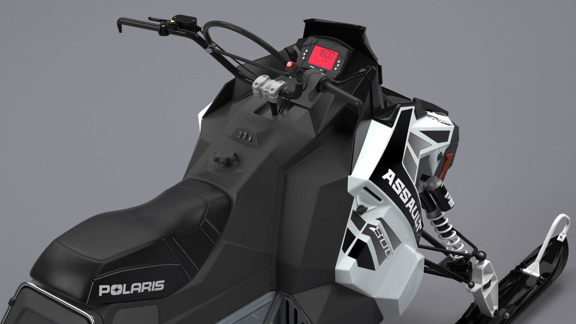 3D Polaris Snowmobile With Sled Model - TurboSquid 2273192