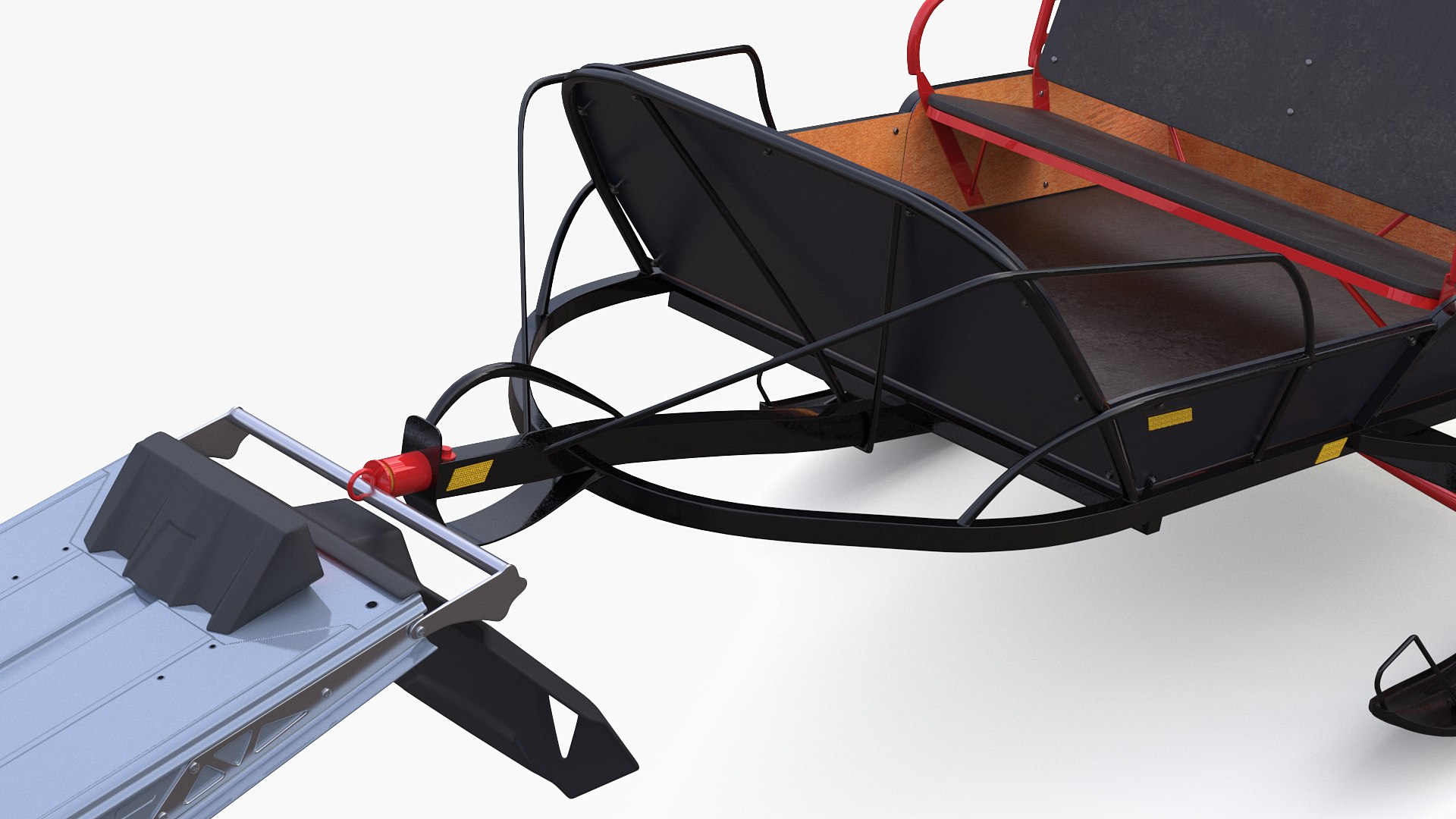 3D Polaris Snowmobile With Sled Model - TurboSquid 2273192