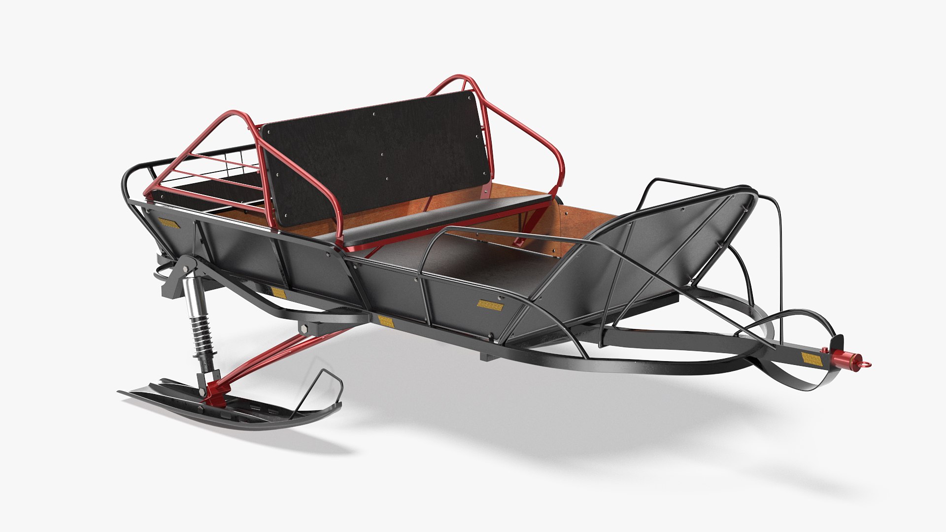 3D Polaris Snowmobile With Sled Model - TurboSquid 2273192