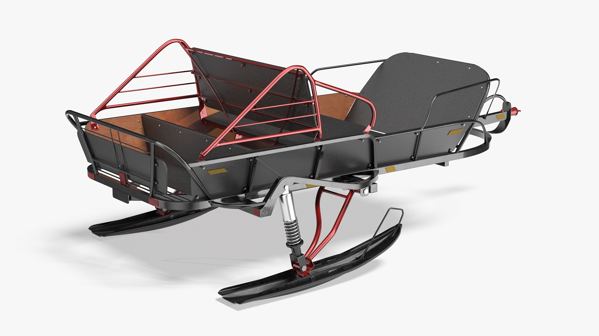 3D Polaris Snowmobile With Sled Model - TurboSquid 2273192