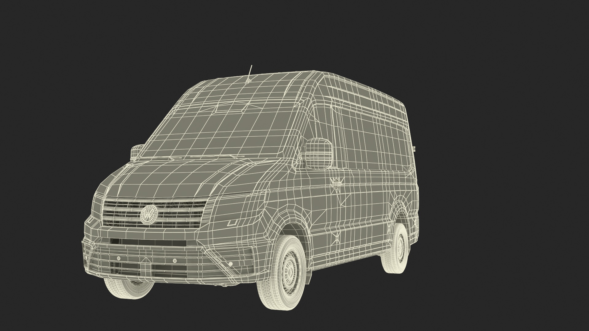 3D Volkswagen Crafter Van 2024 Red Color Model - TurboSquid 2274971