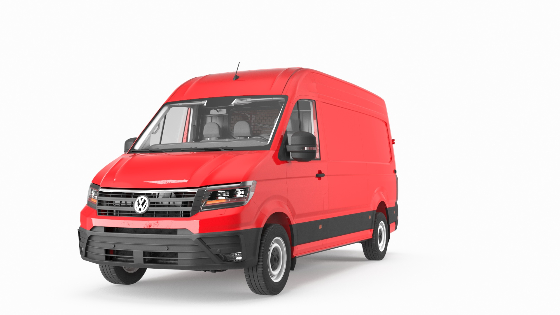 3D Volkswagen Crafter Van 2024 Red Color Model - TurboSquid 2274971