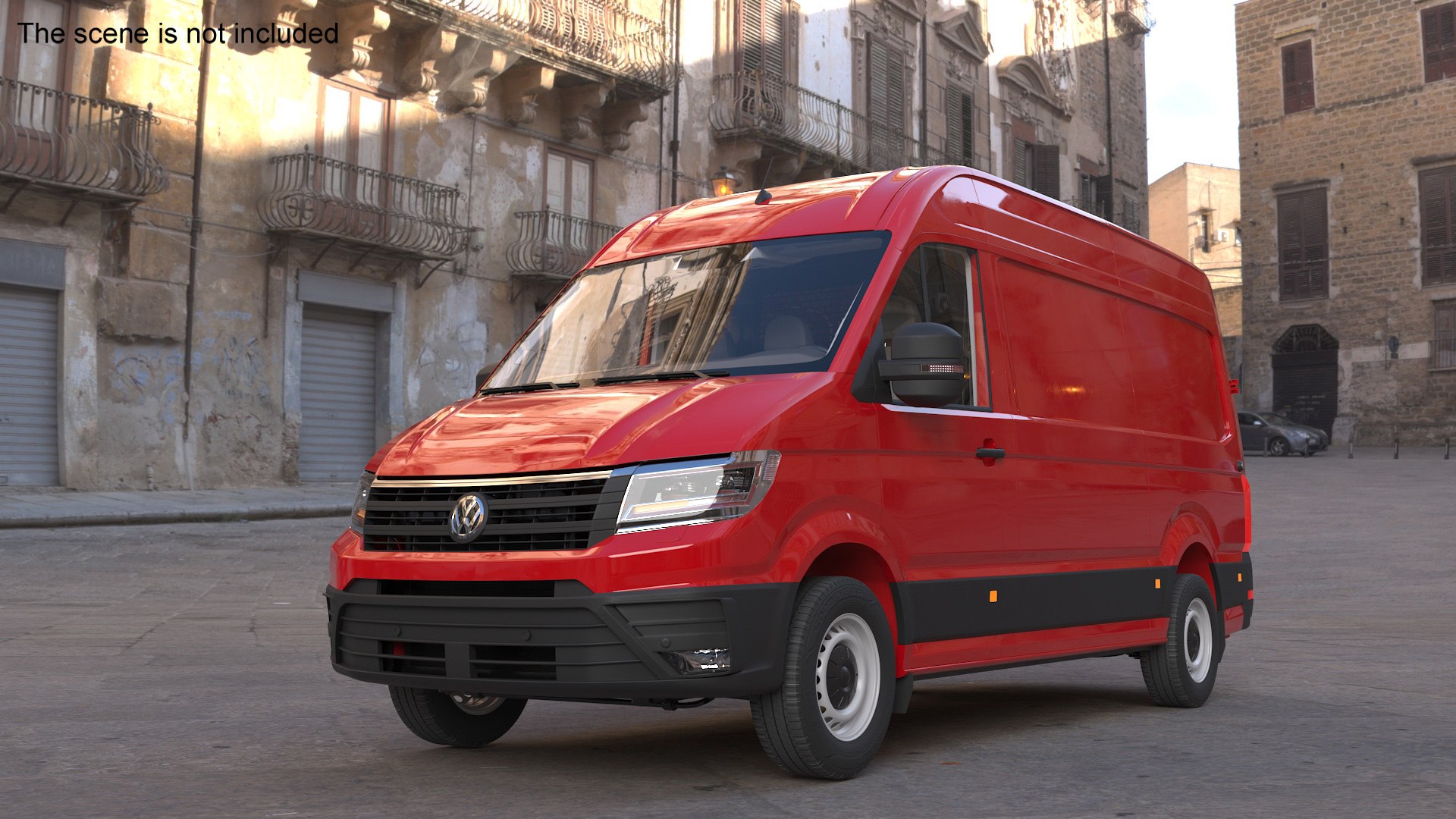 3D Volkswagen Crafter Van 2024 Red Color Model - TurboSquid 2274971