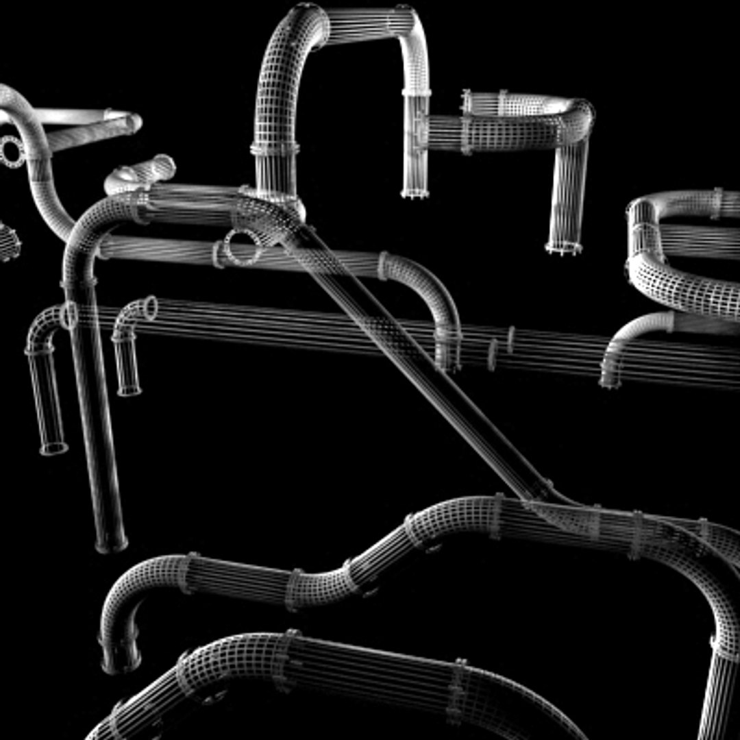 Industrial Pipes 3d Model