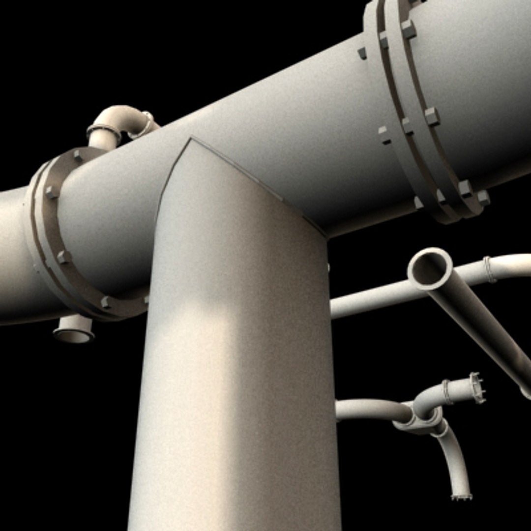 Industrial Pipes 3d Model