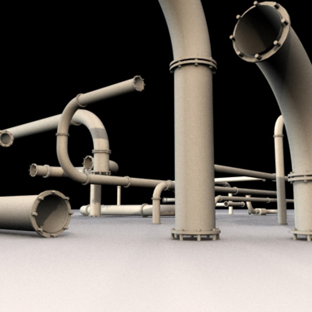 Industrial Pipes 3d Model