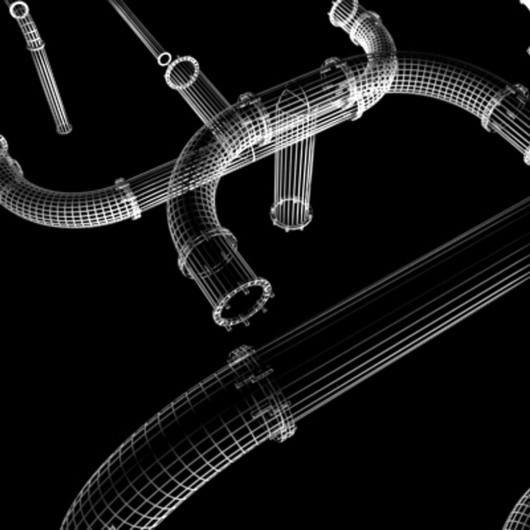 Industrial Pipes 3d Model