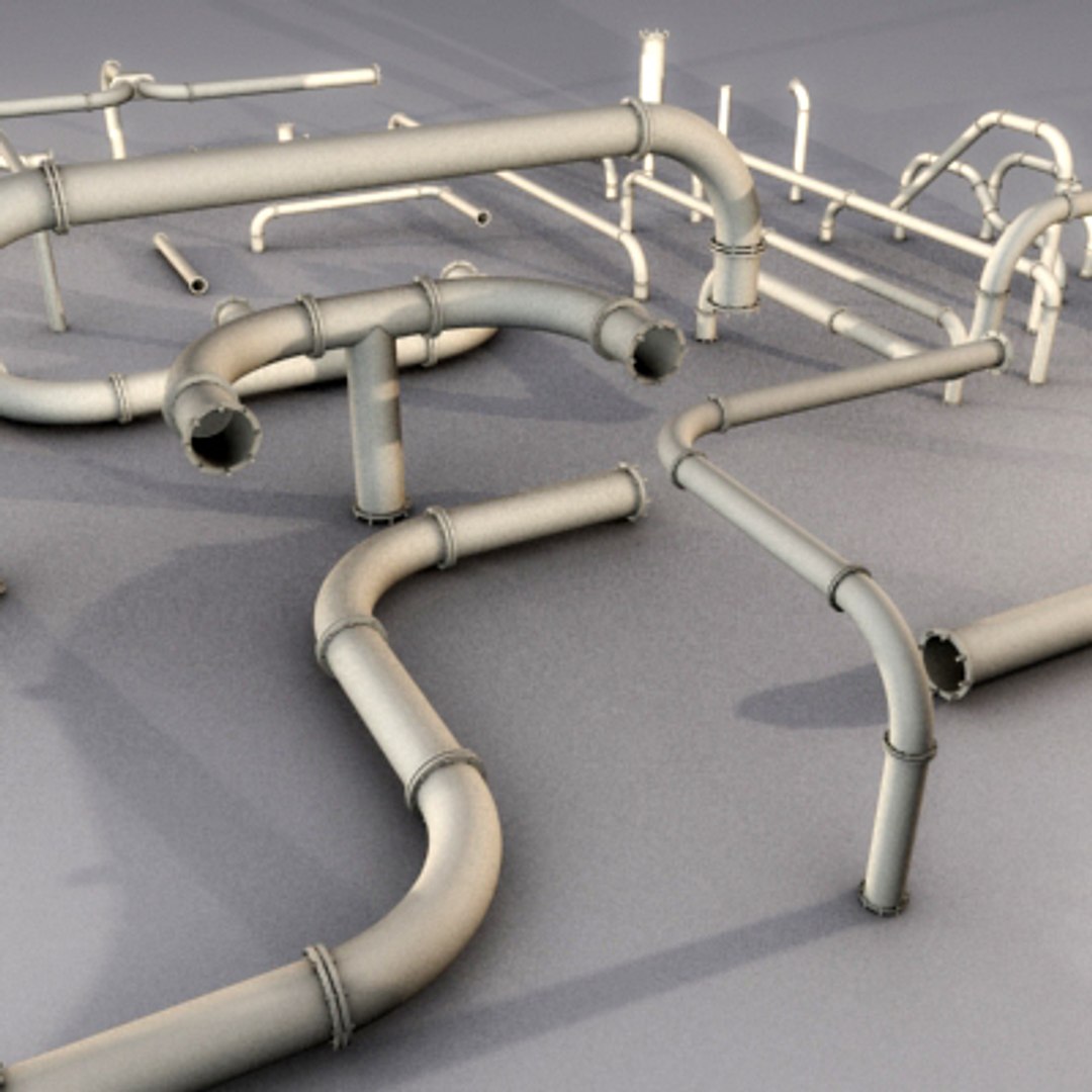 Industrial Pipes 3d Model