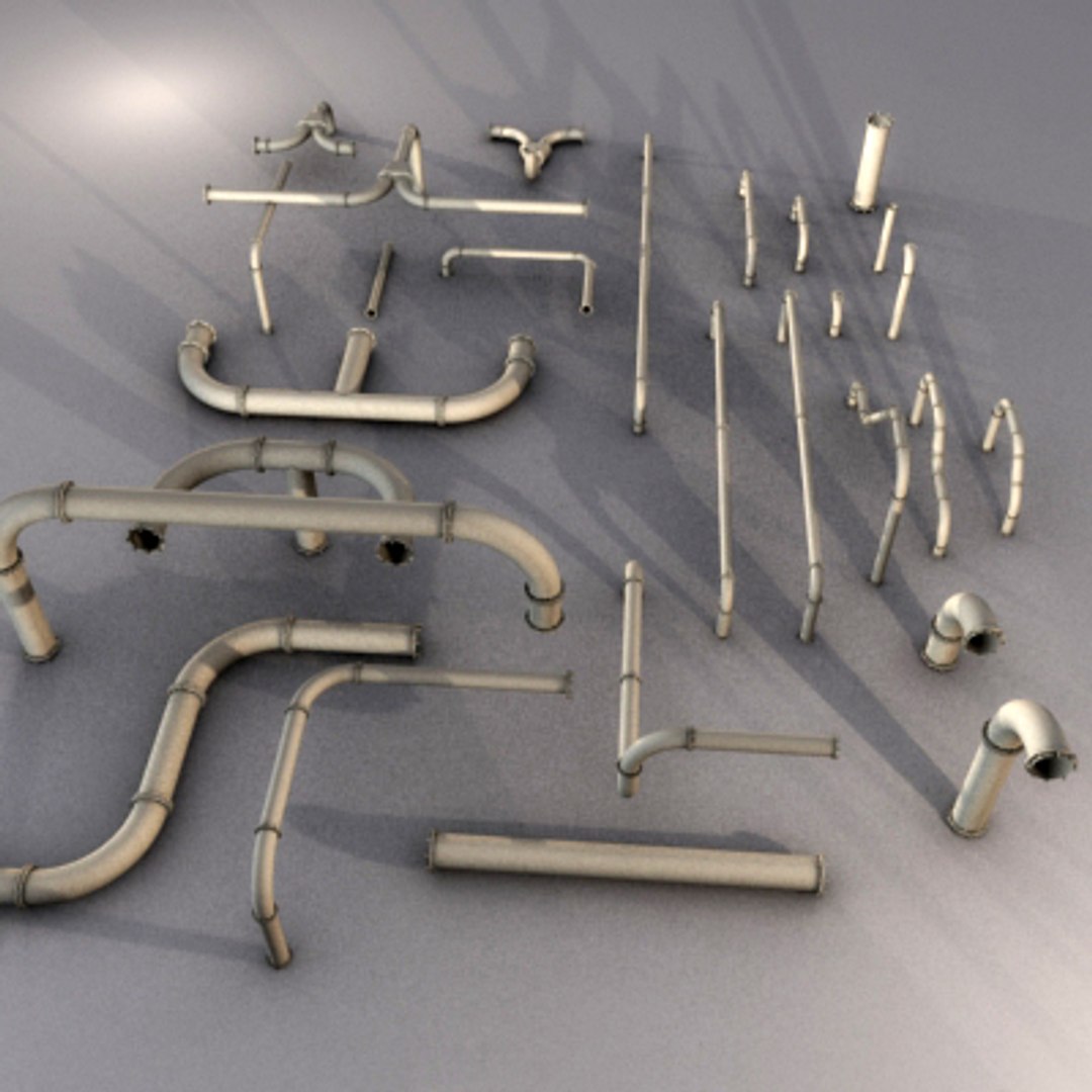 Industrial Pipes 3d Model