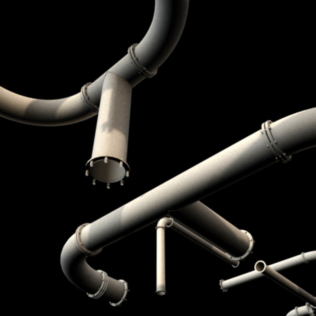 Industrial Pipes 3d Model
