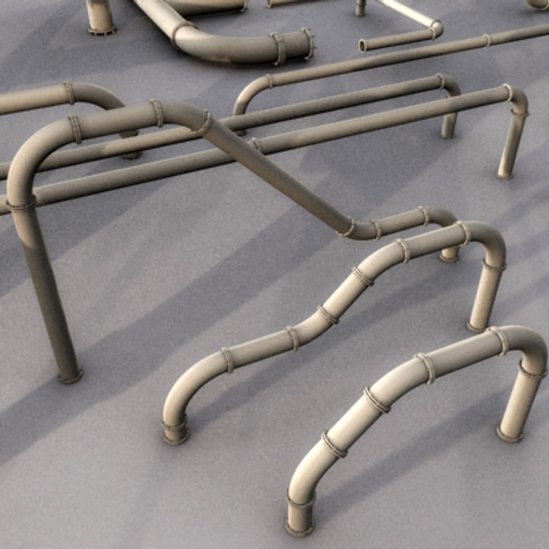 Industrial Pipes 3d Model