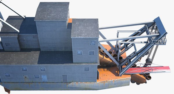 3D gold dredge model - TurboSquid 1255183