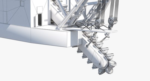 3D gold dredge model - TurboSquid 1255183