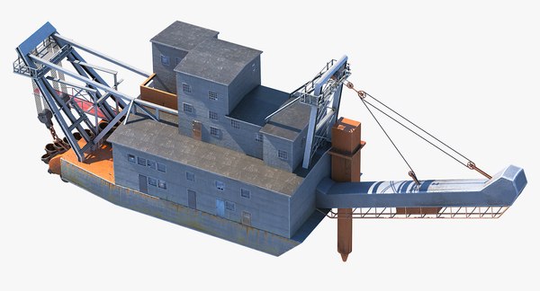 3D gold dredge model - TurboSquid 1255183