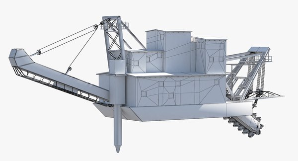 3D gold dredge model - TurboSquid 1255183