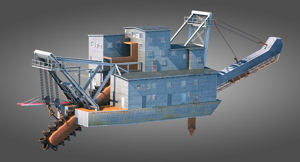 3D gold dredge model - TurboSquid 1255183