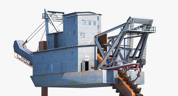 3D gold dredge model - TurboSquid 1255183