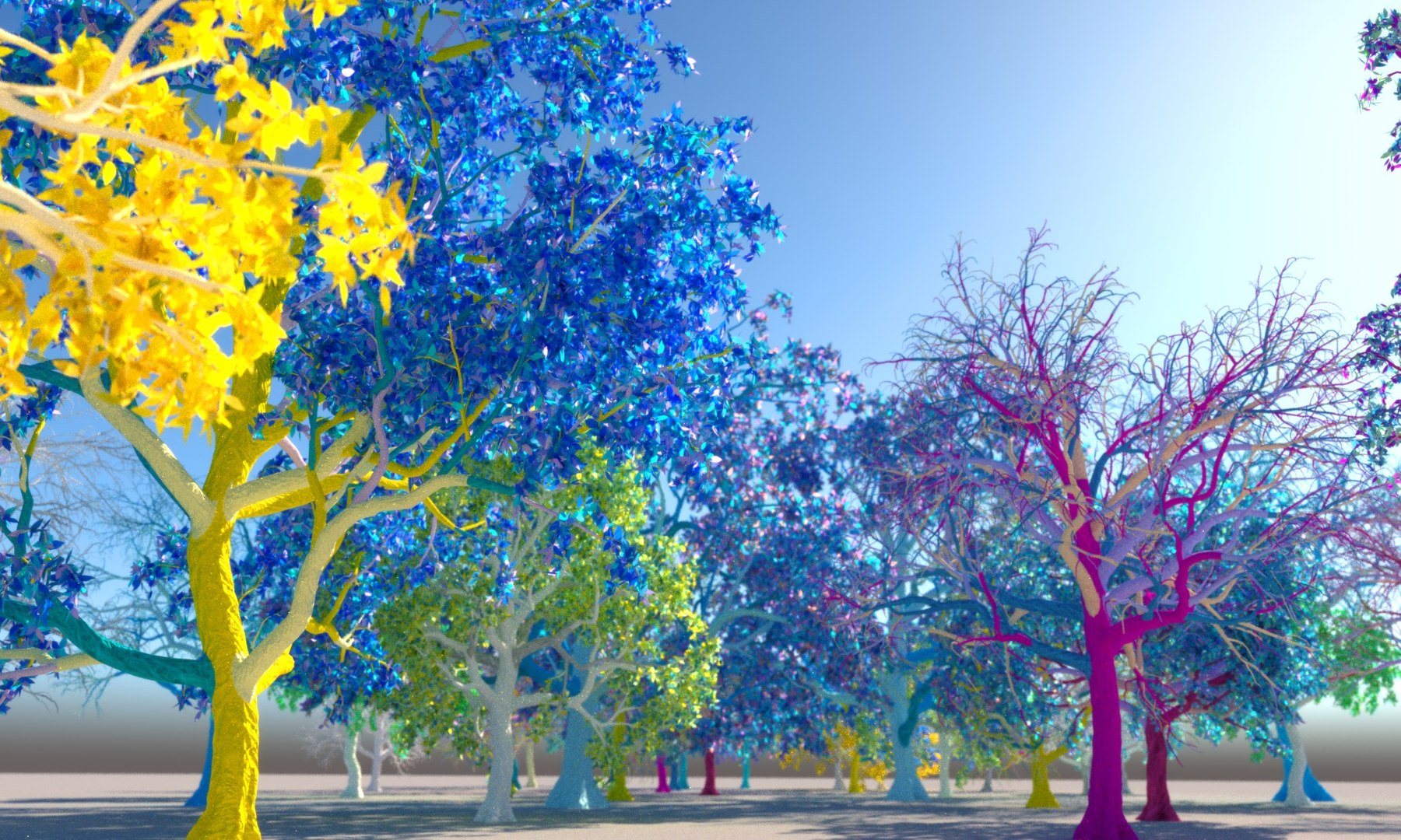 Animated Cartoon Surreal Trees Pack 9 3D model - TurboSquid 2175022
