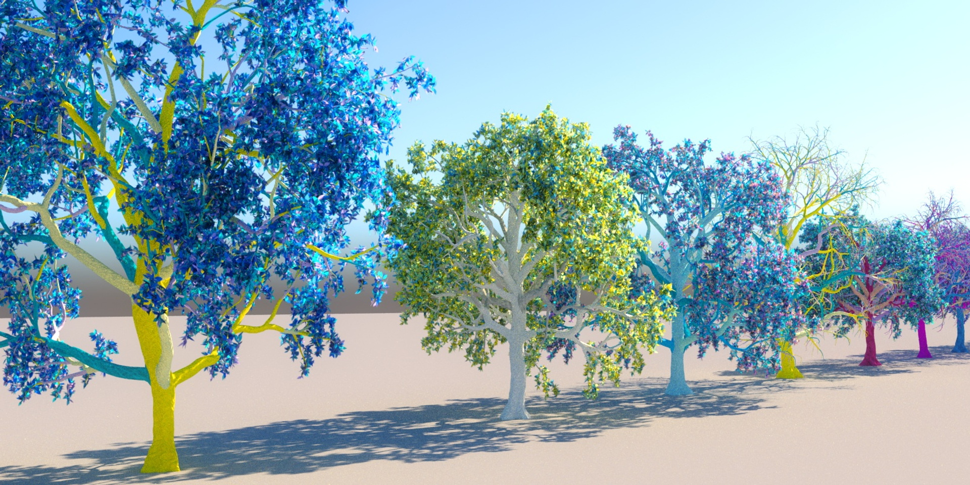 Animated Cartoon Surreal Trees Pack 9 3D model - TurboSquid 2175022