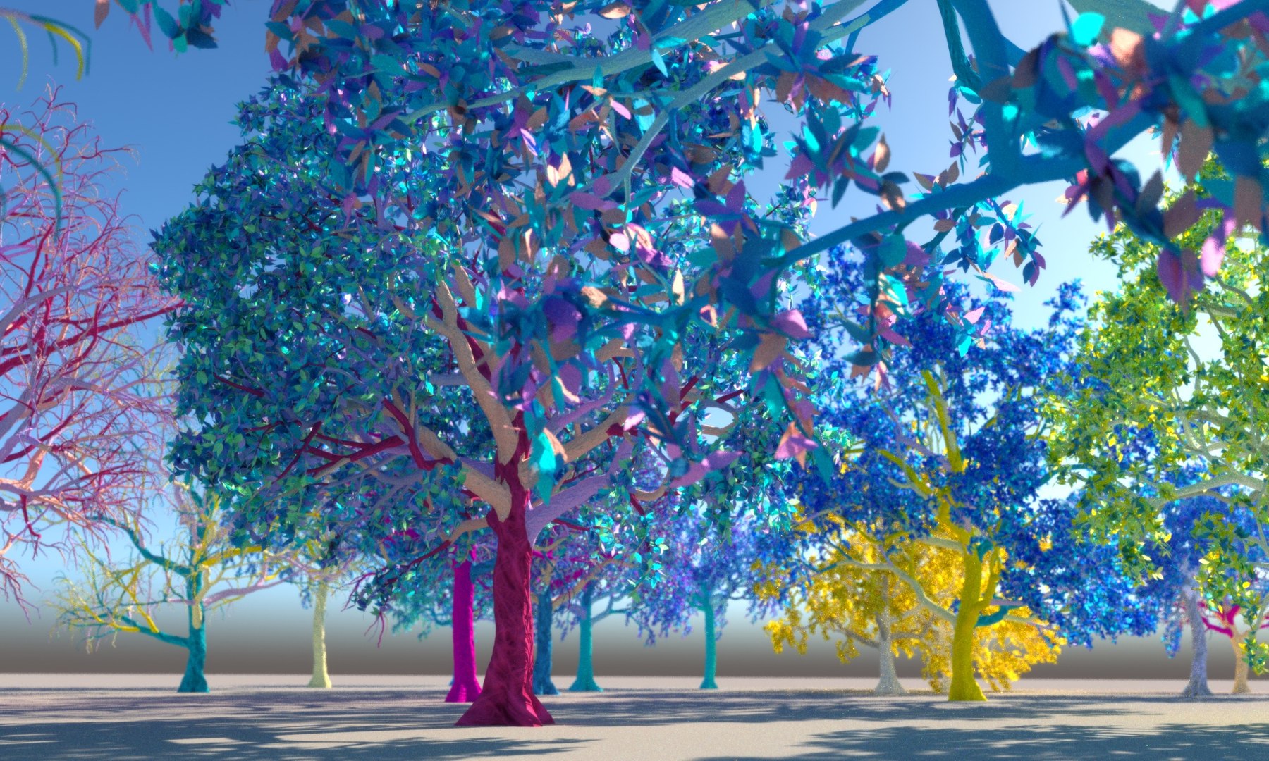 Animated Cartoon Surreal Trees Pack 9 3D model - TurboSquid 2175022